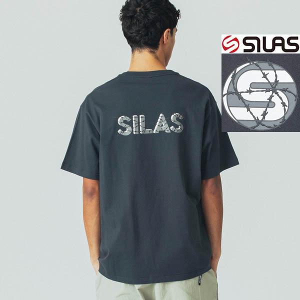 BARBED WIRE S/S TEE＼＼有刺鉄線がロゴに巻き付いたデザインがポイント／／・特徴的なグラフィックをプリントしたクルーネック半袖Tシャツ・ロングシーズン着用可能M:身幅55 肩幅50 着丈69 そで丈22L:身幅58 肩幅53...
