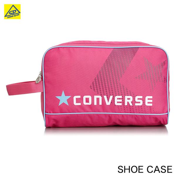 商品名：コンバース　シューズケース品　番：C1500097カラー：6100 ピンク素　材：ポリエステルサイズ：タテ21cmxヨコ34cmxマチ14cm重　量：130g持ち手の全長：28cm生産国：ベトナム製◆注文確定前に、カラー・サイズ等を...