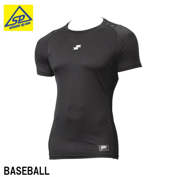 商品名：エスエスケイ　SCβローネック半袖フィットアンダーシャツ品　番：SCF240LHカラー：90ブラック素　材：ポリエステル100％サイズ：S,M,L,O,XO日本製<サイズ>JASPOチェスト：S/86-90,M/90-9...