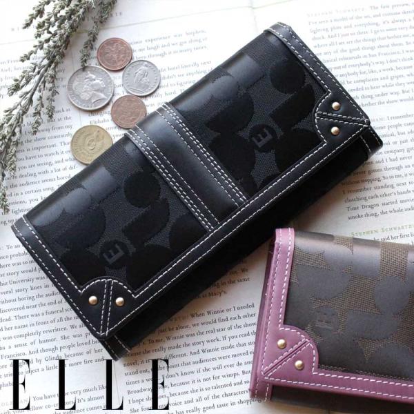 営業日15時迄の注文で即日出荷☆エレガントで大人っぽい雰囲気が漂います。オリジナルのジャガード生地にレザーの縁どり。アクセントになるステッチもとっても奇麗です。ボタン留めのかぶせデザイン。手前にジッパー小銭入れを配置。L字に大きく開き、中は...