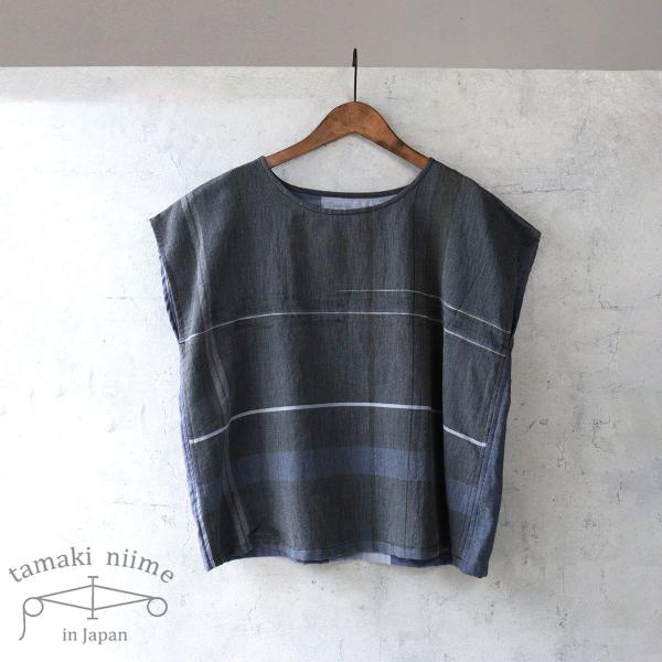 tamakiniime タマキニイメ　播州織 Tシャツ suton-T SHORT すとんと、まっすぐ。Tシャツの気持ちでつくった、シンプルなショート丈。何にでも合わせやすい、丈感と軽やかさ。いつでも気軽に着られるtamaki niimeき...