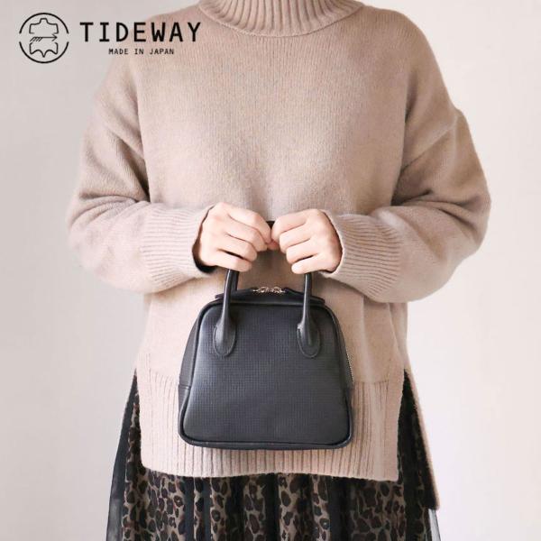 メッセージカード・ラッピング無料選べるノベルティTIDEWAY タイドウェイ MOSS モス ボストン XS 日本製 T3208定番のMOSSシリーズのレザーに、グリッドチェックの型押しを施したNEWデザイン。□素材：本体:牛革/内生地:綿...