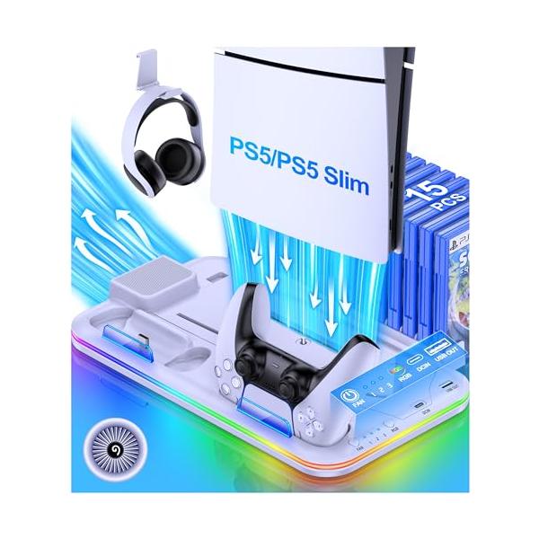 ?対応機種-新型PS5 Slimと旧型PS52023新型PS5 Slimと2020旧型PS5の通常版とデジタル両方と互換性があります。純正のPS5/PS5 Slimコントローラーを2台同時に充電することができます。LEDインジケーターにより...