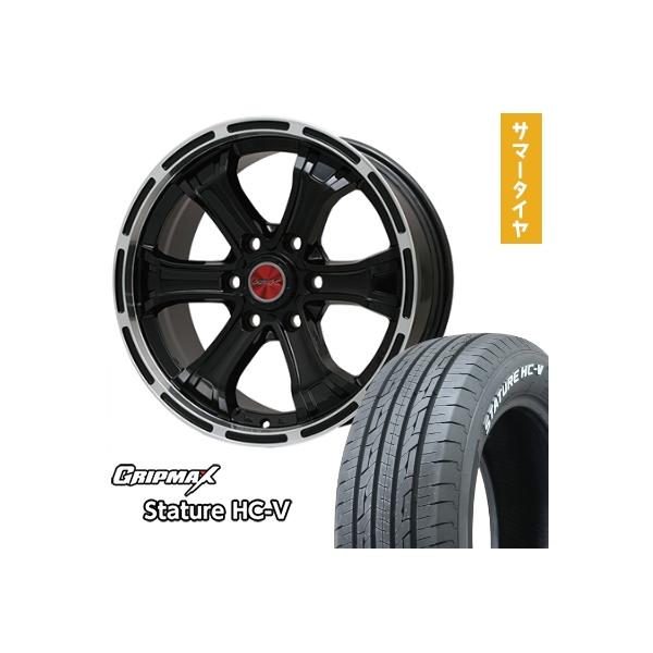 BIGWAY B-MUD K B-MUD K(グロスブラックリムポリッシュ) 6.00-15 6H/139 グロスブラック/リムポリッシュ グリップマックススタチャー HC-V RWL(限定) 195/80R15 NV350キャラバン・キャ...