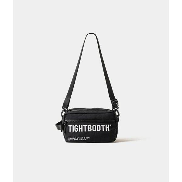 TIGHTBOOTH×RAMIDUSのコラボショルダーポーチ。RAMIDUS「BLACK BEAUTY」をベースに、ナイロンリップストップで軽量かつタフに仕上げています。本体持ち＋左ハンドル＋着脱可能なショルダーストラップで2WAY使用が可...