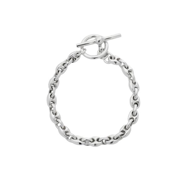 L.A.発アクセサリーブランドLAVERのチェーンブレスレット。熟練職人がオールハンドメイドで仕上げ、シンプルながらSilver925特有の美しい光沢と重厚感が際立つ。さりげなく存在感を放ち、コーディネートを上品に引き立てるデザイン。着用は...