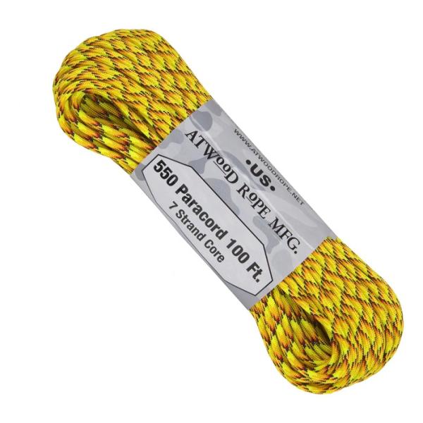丈夫 高品質 アトウッド ロープ/ATWOOD ROPE MFG EXPLODE エクスプロード 7Strand パラシュートコード/パラコード 30M 耐加重250Kg  キャンプなどに