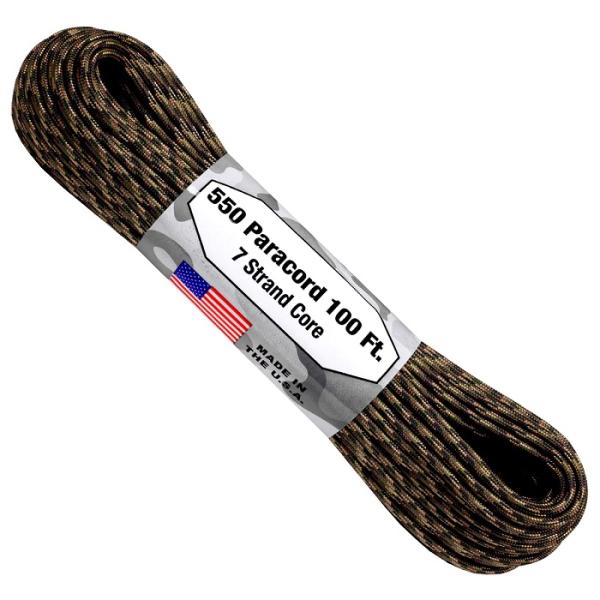 丈夫 高品質 アトウッド ロープ/ATWOOD ROPE MFG グランド ウォー WAR 7Strand パラシュートコード/パラコード 30M 耐加重250Kg  キャンプなどに