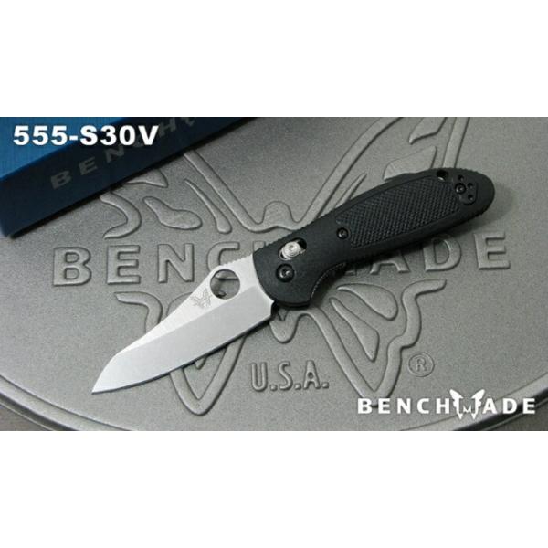 爆買 ベンチメイド 555-S30V ミニ・グリップティリアン シルバー直刃,サムホール ,折り畳みナイフ ,BENCHMADE Mini Griptilian【日本正規品】