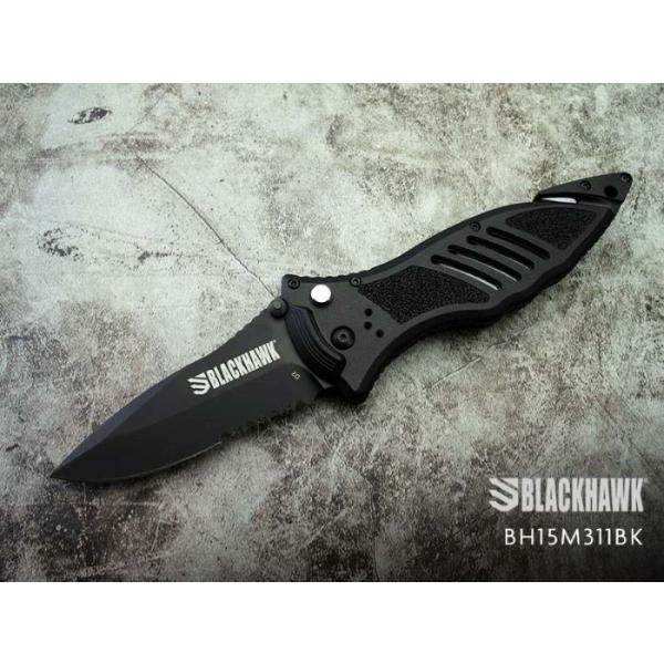 ブラックホーク BH15M311BK CQD フォルダー 直波コンビ刃 Large Folding Knife BLACKHAWK
