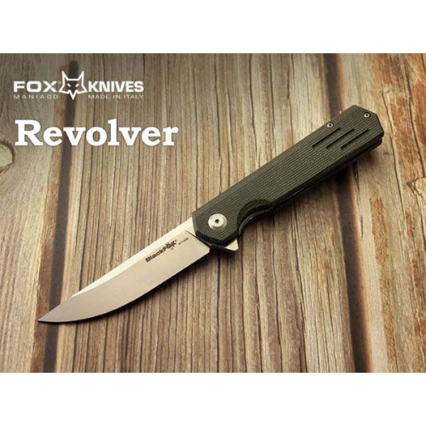 ブラック フォックス 01FX889 リボルバー マイカルタ ライナーロック 折り畳みナイフ,Black Fox Revolver Micarta Green folding knife