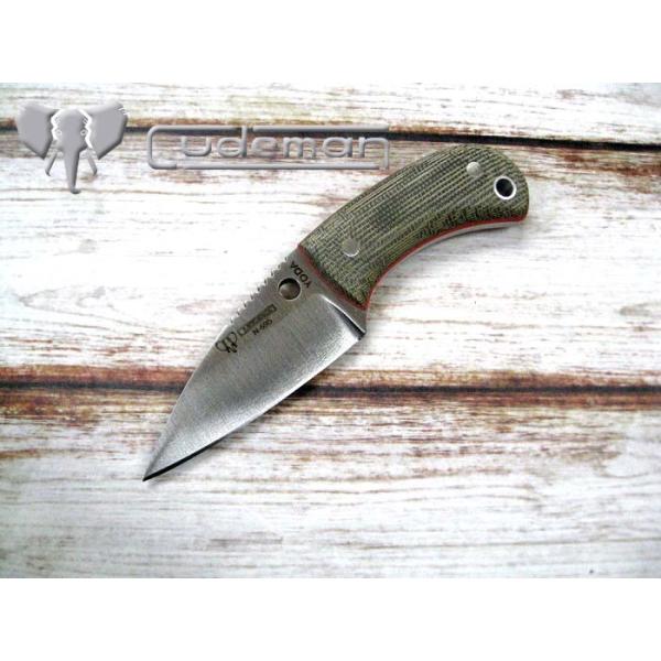 クードマン CUD200F ヨーダ ブッシュクラフト ナイフ B〓HLER N-695鋼/グリーンキャンバスハンドル アウトドア,Cudeman Yoda BUSHCRAFT Knife