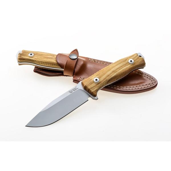 ライオンスチール M3 ブッシュクラフト ナイフ Nioloxステンレス鋼 オリーブウッド ハンドル,lionSTEEL Sheath knife