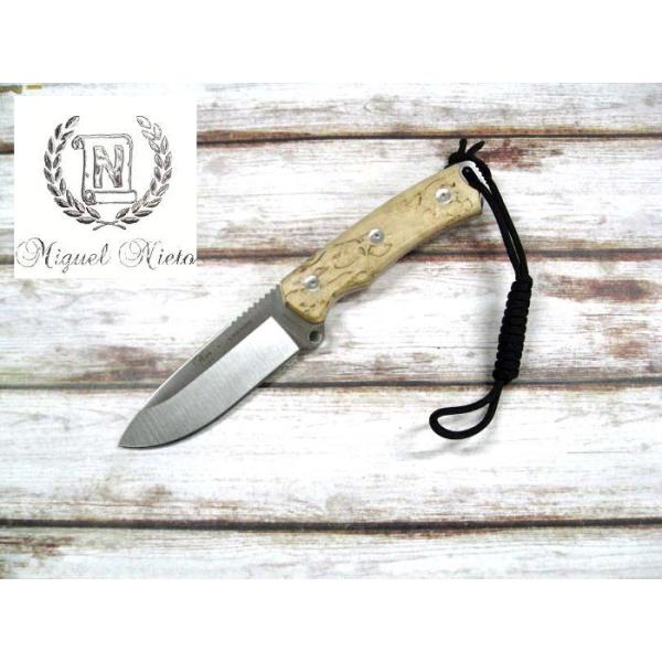 ミゲル  ニエト 140A シャーマン チャマン ナイフ 1.4116鋼 カーリーバーチ ハンドル  Miguel Nieto Chaman