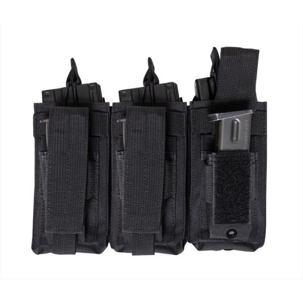 ロスコ 41008 ブラック MOLLE トリプルカンガルーライフル＆ピストルマガジンポーチ ROTHCO