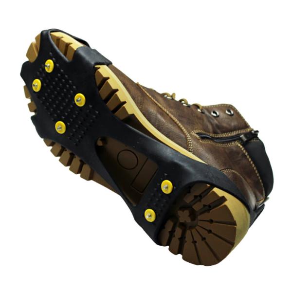 【スマートフォンの場合は下記の「もっと見る」から詳しい情報をご覧ください】雪道や凍った路面での転倒防止のための歩行補助・滑り止め、雪上歩行補助具です。6本のスパイクピンを使用しており、雪道でも安心して歩行が出来ます。寒さに強いTPEバンドを...