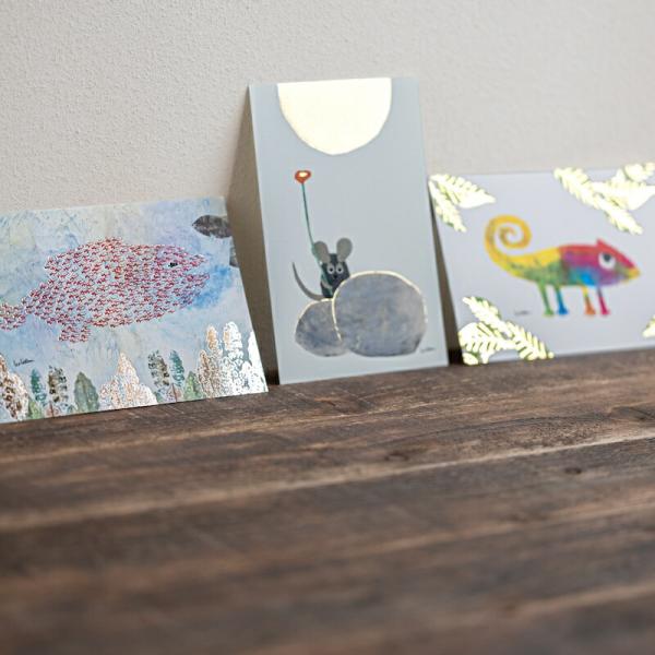 【cozycaproducts】レオ・レオニ箔押しポストカード日本製