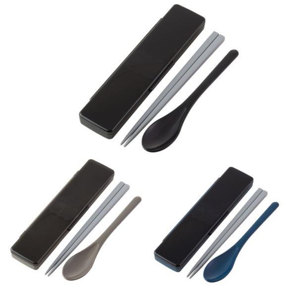 箸 スプーン セット 男性 ランチグッズ 携帯カトラリー 持ち運び便利 お弁当 シンプルブラック メンズ 男子 高校生 中学生 コンビセット 爆買