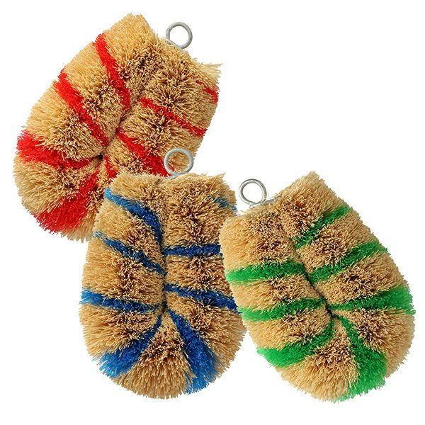 サイズ：幅6cm×長さ10cm×厚み4cm材　質：パーム/ポリプロピレン耐熱温度：90度ホワイトパームをベースにカラフルなカラーのポリプロピレンを入れ込んだポップなシリーズ。用途や持ち主によって色もサイズも選べる人気のたわしです。パームやし...