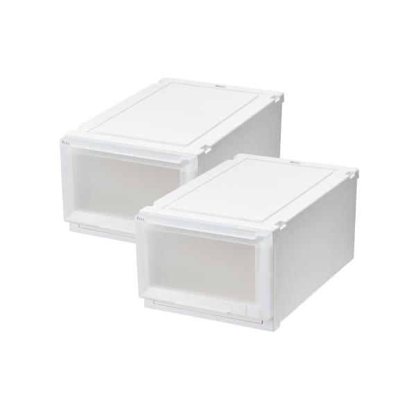 カラー　ホワイトクリア最大外寸（約）幅35×奥行55×高さ25cm有効内寸（約）幅26.5×奥行48.5×高さ19.3cm収納の目安（約）Yシャツが9枚積み重ね使用　3段まで可能天板耐荷重（約）5kg引出耐荷重（約）3.6kg材　質【天板・...