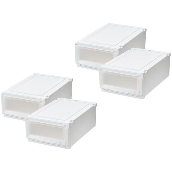 カラー　ホワイトクリア最大外寸（約）幅35×奥行55×高さ20cm有効内寸（約）幅26.1×奥行48.6×高さ14.3cm収納の目安（約）Yシャツが7枚積み重ね使用　3段まで可能天板耐荷重（約）5kg引出耐荷重（約）2.7kg材　質【天板・...