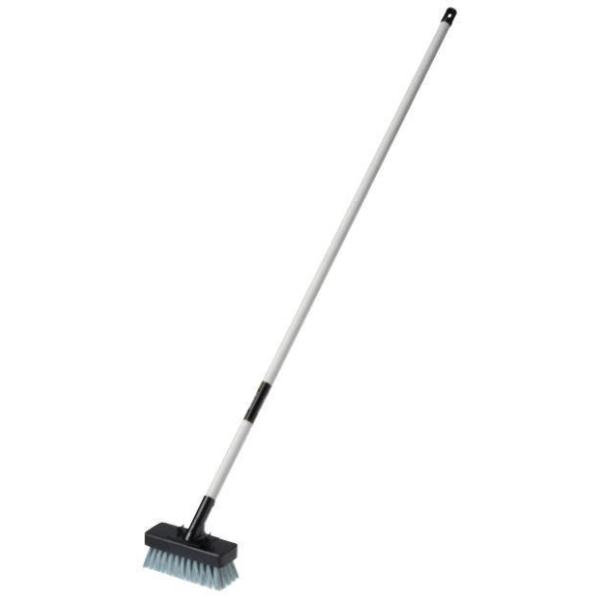材　質【頭】天然木・スチールに電着塗装【柄】スチールパイプにポリエチレン接着皮膜【毛】塩化ビニール全　長（約）1320mmサイズ（約）幅173mmコンクリートやタイルの汚れ落としに。【2025年1月販売開始】