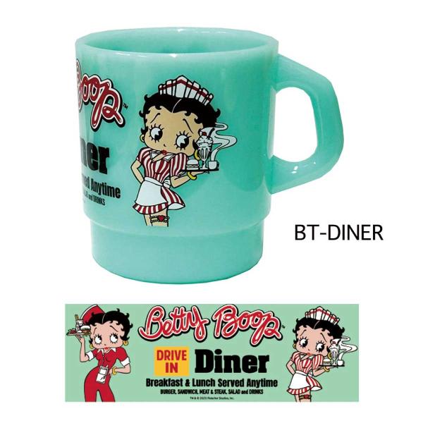 人気のべティちゃんが更に可愛くパワーUPして登場です☆透明感のあるアンティークグラス風のプラスティック製スタッキングマグカップ！中身をオシャレに見せてくれるクリアカップは、清涼感もあって飲み物の残量も確認できてGOOD！合わせてご購入頂いて...