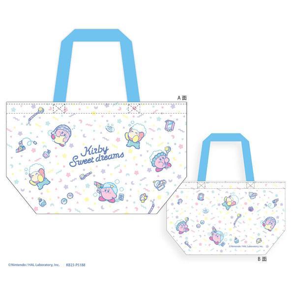 星のカービィ ミニトートバッグB おふろタイム カービィ・スイートドリームスお弁当箱などに最適。約H180×W290×D120mm(持ち手は含まず)