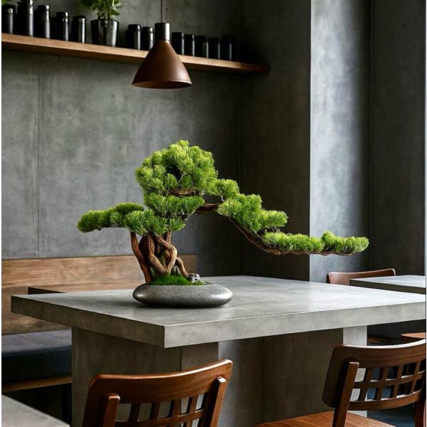 まるでホンモノの様な堂々とした風格のフェイク盆栽繊細で鮮やかなグリーンの苔や、リアルな葉や枝の曲線にもこだわりがつまっています。もちろんお手入れ不要で、生木の盆栽のように枯れる事がありません。メンテナンスフリーで和の空間をお楽しみいただけま...