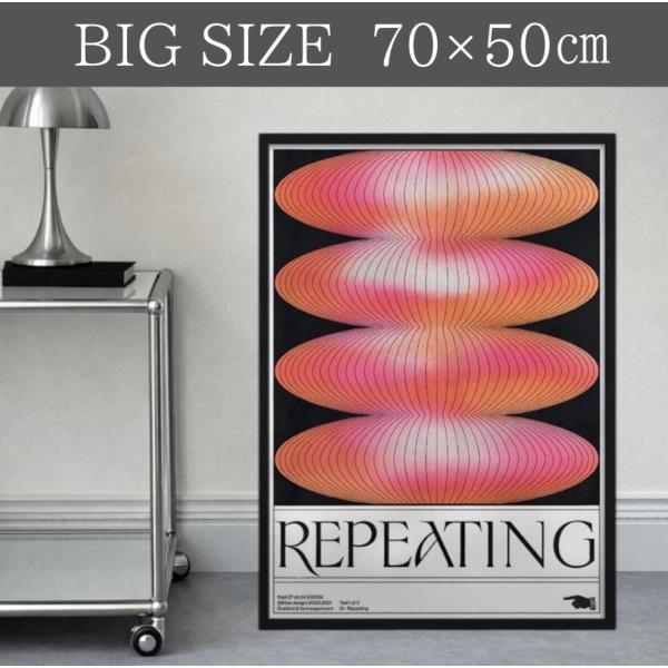 アートポスター REPEATING グラデーションデザインやわらかなグラデーションと流線型のフォルムが視覚にリズムを与える“REPEATING”ポスター。繊細な線と色彩の移ろいが重なり合い、まるで空間が動いているかのような錯覚を生み出す、洗...