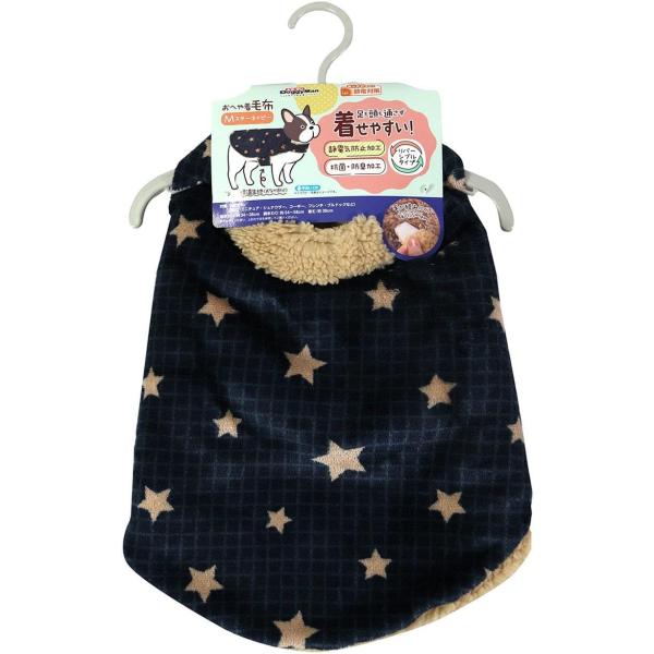【商品紹介】抗菌・防臭加工と保温生地、静電気防止加工をプラス。足や頭を通さず、首元と胴回りの２箇所にワンタッチで簡単に着せることができる犬用ウェアです。ベビー用品でも使われる、肌に触れてもチクチクせず、毛が絡みにくい面ファスナーを採用してい...