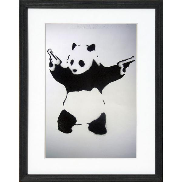 【商品名】バンクシー アートパネル アートフレーム付 壁掛け用(絵は(c)King &amp; McGaw ジクレー版画・額縁は無垢材 塗装仕上げ)【人物説明】バンクシーはイギリスを拠点に活動する正体不明のアーティストです。ステンシル(型版...