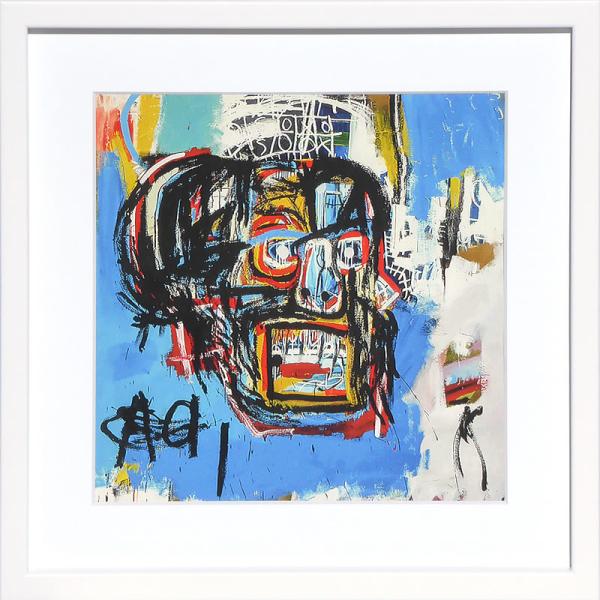 【商品名】バスキア アートパネル アートフレーム付 壁掛け用(絵は(C)Estate of Jean-Michel Basquiat.Licensed by Artestar New York. ジクレー版画・額縁は無垢材 塗装仕上げ)【人...