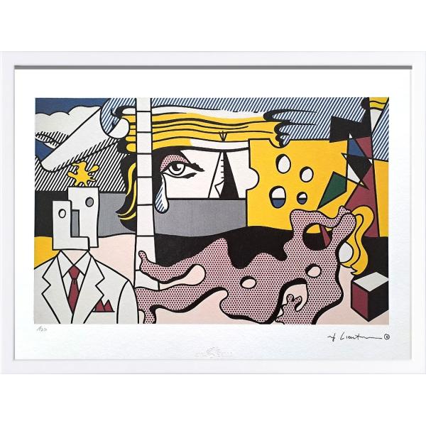 【商品名】ロイ・リキテンスタイン アートパネル アートフレーム付 壁掛け用 COA証明書付(絵は(C)Castelli Graphics/STYRIA Studioのエンボス加工 エディションナンバーあり(150枚限定) リトグラフ、ARC...