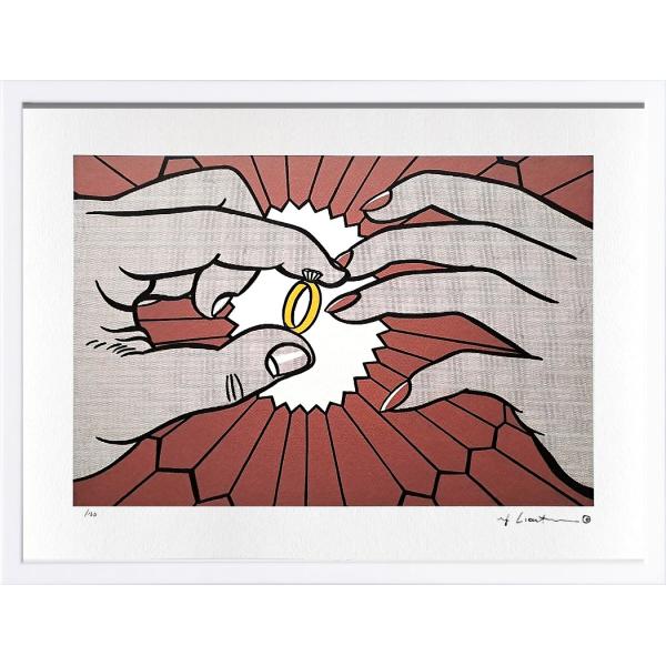 【商品名】ロイ・リキテンスタイン アートパネル アートフレーム付 壁掛け用 COA証明書付(絵は(C)Castelli Graphics/STYRIA Studioのエンボス加工 エディションナンバーあり(150枚限定) リトグラフ、ARC...