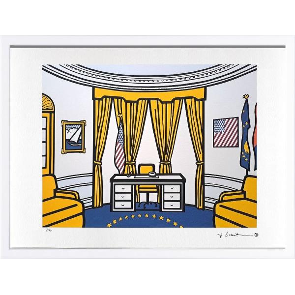 【商品名】ロイ・リキテンスタイン アートパネル アートフレーム付 壁掛け用(絵は(C)Castelli Graphics/STYRIA Studioのエンボス加工 エディションナンバーあり(150枚限定) リトグラフ、ARCHES(R)Fr...