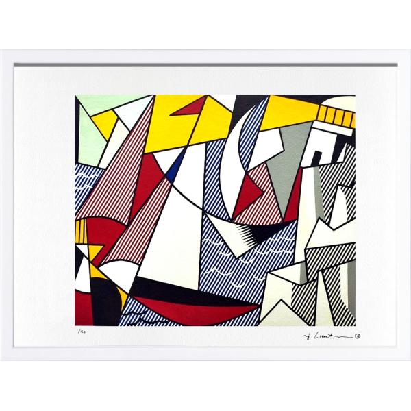 【商品名】ロイ・リキテンスタイン アートパネル アートフレーム付 壁掛け用 COA証明書付(絵は(C)Castelli Graphics/STYRIA Studioのエンボス加工 エディションナンバーあり(150枚限定) リトグラフ、ARC...