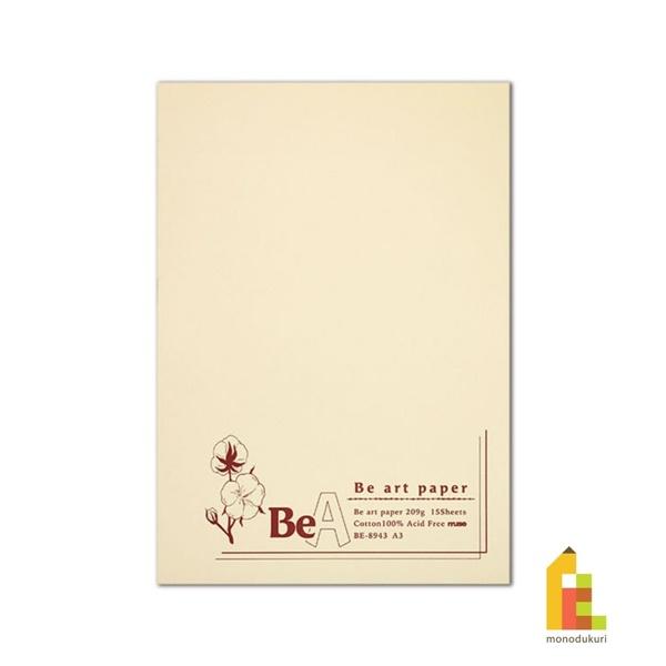 コットン100%を原料にした国産水彩紙です。滑らかな紙肌（細目）