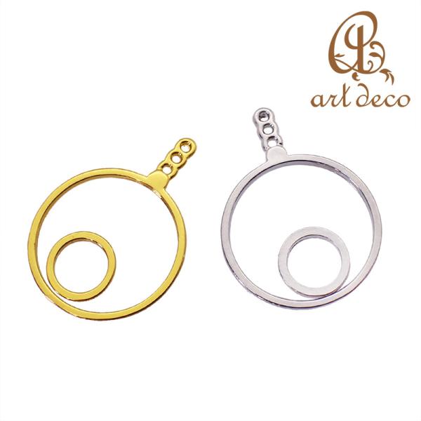 ドーナツ型にもなるピアス用バックキャッチピアス,耳飾り,バックキャッチ,ドーナツ,円形,丸,ゴールド,ニッケル,シルバー,金,銀,アクセサリー,パーツ,アクセサリーパーツ,ハンドメイド,アレンジ,手芸,材料,金具,部品,カラワク,空枠,ミー...