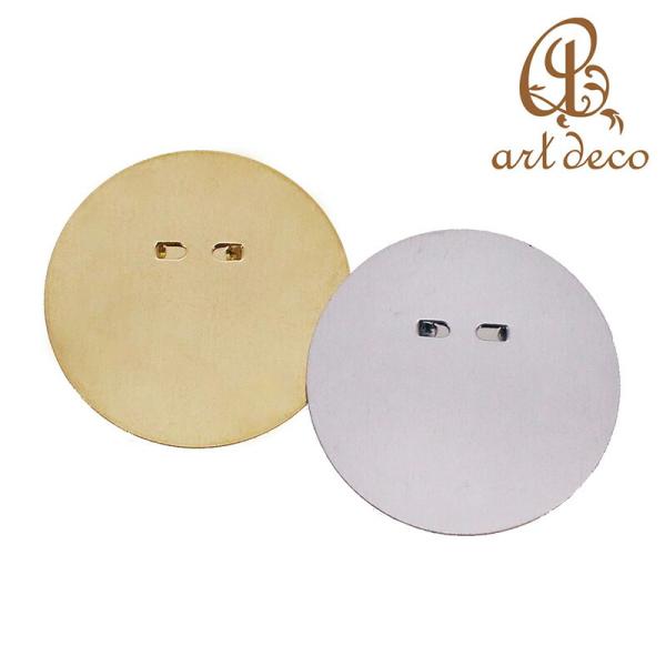 シンプルな円形板付きブローチブローチ,コサージュ,バッジ,ピン,円形,丸,ゴールド,シルバー,金,銀,アクセサリー,パーツ,アクセサリーパーツ,ハンドメイド,アレンジ,手芸,材料,金具,部品,カラワク,空枠,ミール皿,レジン,アート,飾り,...