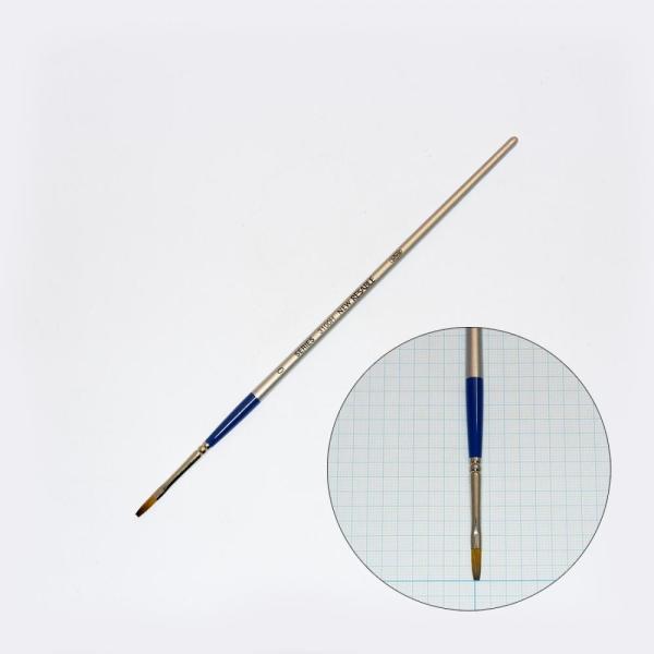 リセーブル毛＋羊毛　フラットしなやかさと絵の具の含みを良くするために羊毛を最適量でブレンドした筆です。リセーブル原毛ならではの穂先の揃い、含みの良さ、まろやかなタッチはまさに水彩筆としての持てる力をフルに発揮します。No.0　穂丈×巾：10...