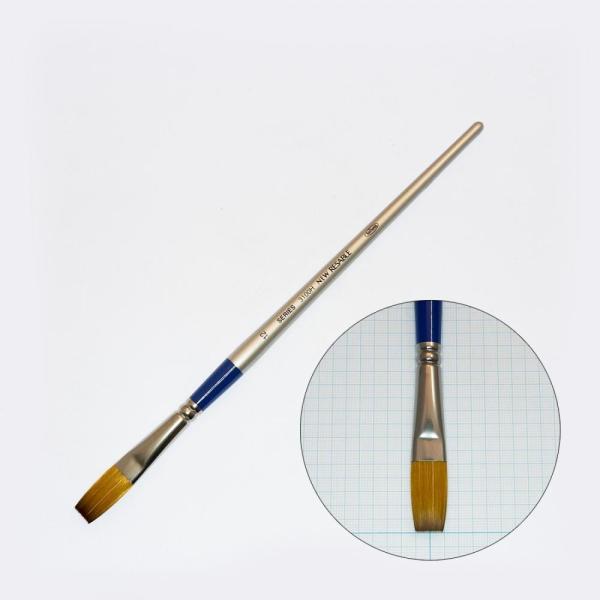 リセーブル毛＋羊毛　フラットしなやかさと絵の具の含みを良くするために羊毛を最適量でブレンドした筆です。リセーブル原毛ならではの穂先の揃い、含みの良さ、まろやかなタッチはまさに水彩筆としての持てる力をフルに発揮します。No.12　穂丈×巾：2...