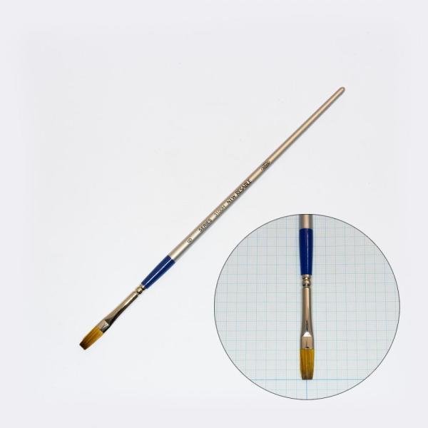 リセーブル毛＋羊毛　フラットしなやかさと絵の具の含みを良くするために羊毛を最適量でブレンドした筆です。リセーブル原毛ならではの穂先の揃い、含みの良さ、まろやかなタッチはまさに水彩筆としての持てる力をフルに発揮します。No.6　穂丈×巾：15...