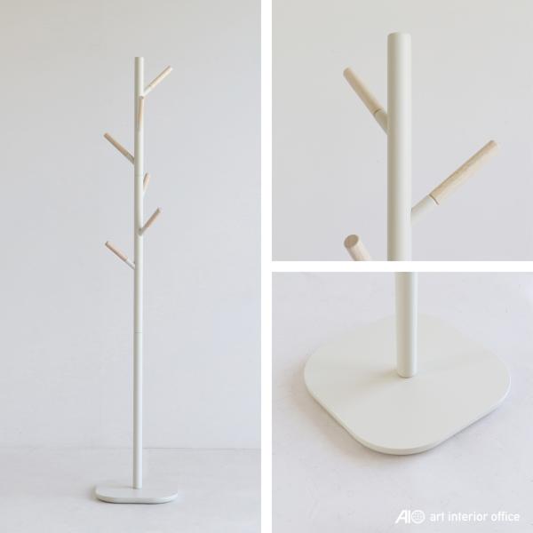 この商品はアイボリー色になります。木の質感を活かした北欧風のシンプルデザイン。お家に帰ってきて上着、帽子等をサッと掛けられる、おしゃれでコンパクトなサイズのポールハンガーです。掛けるバーは６本ございます。また、下のパーツを外せばお子様用（子...