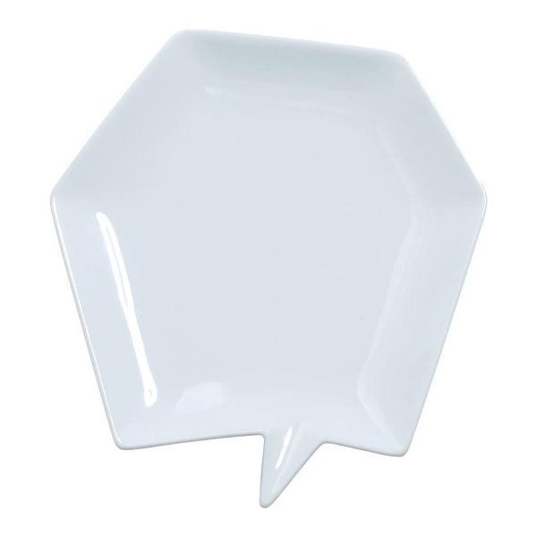 皿 プレート ceramic japan（セラミックジャパン）の吹き出しの形をした chat plate・サイズ：13.7cm×16cm×1.4cm・カラー：ホワイト、イエローの2色から選択・材質：磁器・ブランド：ceramic japan...