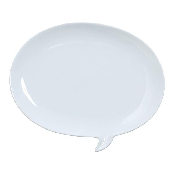 皿 プレート ceramic japan（セラミックジャパン）の吹き出しの形をした chat plate・サイズ：18.7cm×16.8cm×1.6cm・カラー：ホワイト、イエローの2色から選択・材質：磁器・ブランド：ceramic jap...