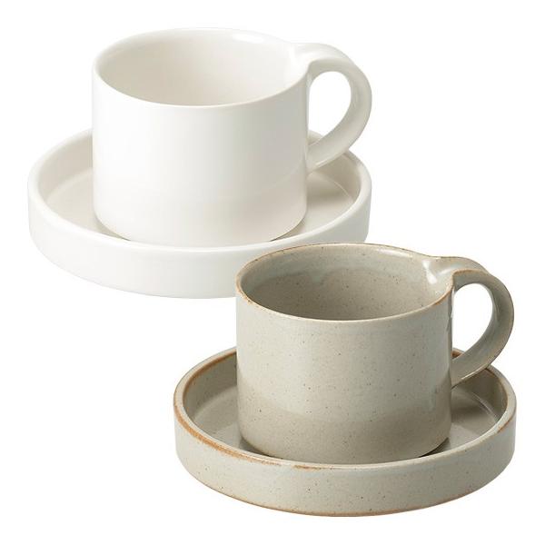 カップ &amp; ソーサー ceramic japan（セラミックジャパン） cup and saucer・サイズ：カップ（11cm×8cm×6.5cm/200ml）、ソーサー（φ13.5cm×2.3cm）・カラー：ナチュラル、ホワイトの...