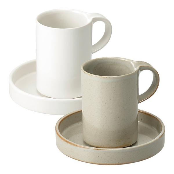 カップ &amp; ソーサー ceramic japan（セラミックジャパン） cup and saucer・サイズ：カップ（9.5cm×6.5cm×9.5cm/200ml）、ソーサー（φ13.5cm×2.3cm）・カラー：ナチュラル、ホワ...