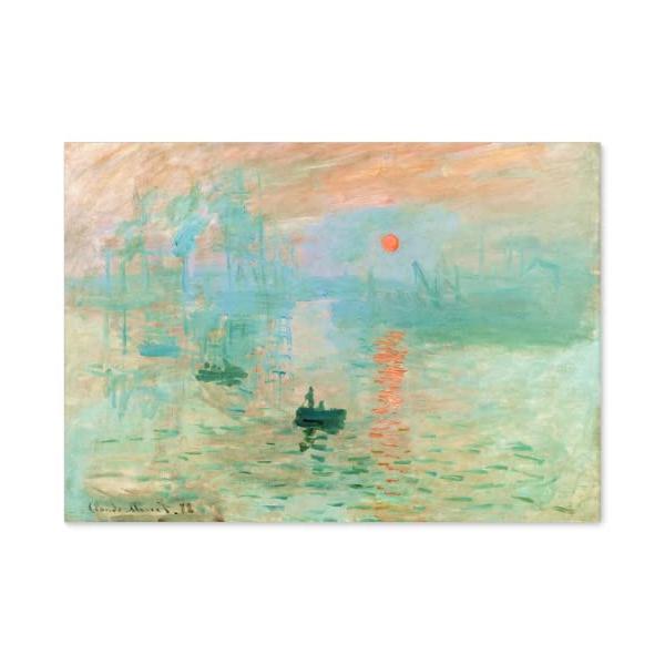 クロード・モネ 『印象・日の出』 【商品特徴】日本製で紙と印刷にこだわっています。印刷が綺麗なのが特徴です。 名刺程の厚さの紙を使っていますので扱いやすく強いです。インテリアや絵画風 壁紙ポスターとして格別です。【サイズ】A4(210ミリ×...