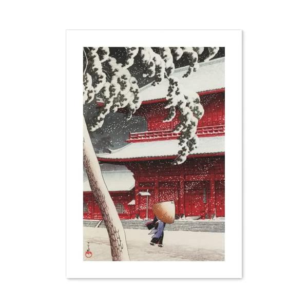 川瀬巴水 『東京二十景 芝増上寺』【商品特徴】日本製で紙と印刷にこだわっています。印刷が綺麗なのが特徴です。 名刺程の厚さの紙を使っていますので扱いやすく強いです。インテリアや壁紙ポスターとして格別です。【サイズ】A3(297ミリ×420ミ...